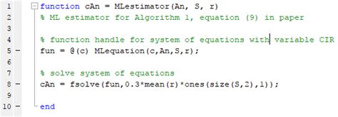 Struggling To Solve Non Linear System Of Equations With Fsolve R Matlab