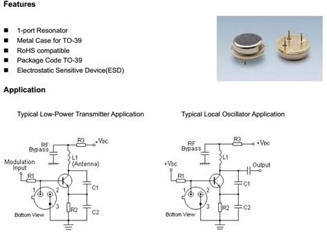 wtl to39 433 42mhz one port saw resonator products from wtl