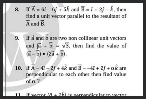 If A K And B K Then Find A Unit Vector Parallel T