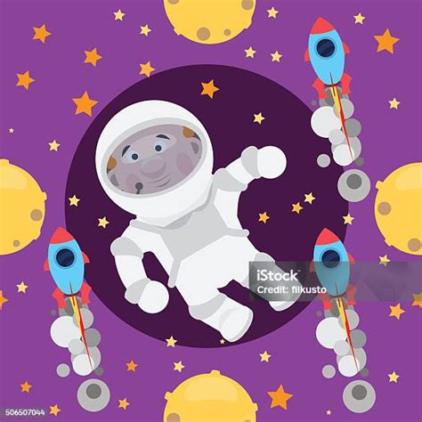 유치하다 원활한 공간 패턴행성 미확인 비행 물체 로켓 스타즈 과학에 대한 스톡 벡터 아트 및 기타 이미지 과학 궤도 날기 Istock