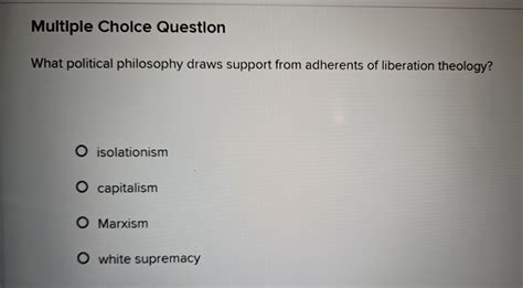 solved multiple cholce questionwhat political philosophy