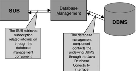 How The Sub And The Database Component Relate To Each Other The