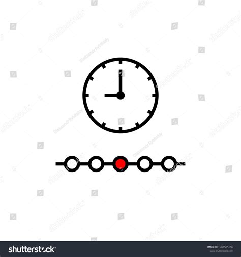 Timeline Outline Icon Thin Line Concept Stock Vector Royalty Free
