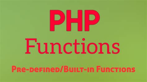 Function In Phphindi Pre Defined Functions Php For Beginners