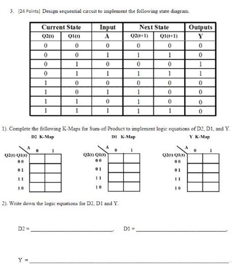 Solved Points Design Sequential Circuit To Implement Chegg