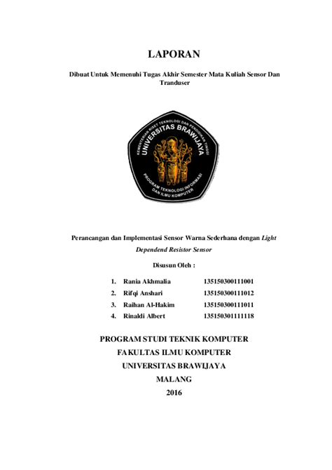 pdf perancangan dan implementasi sensor warna sederhana dengan light