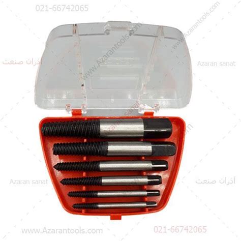 ست قلاویز چپ گرد 6 عددی آذران صنعت