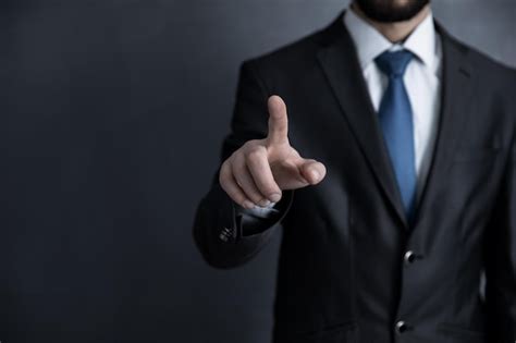 Premium Photo Man Touching In Screen