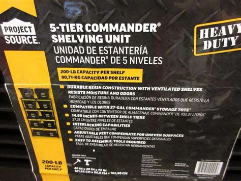 Project Source 5 Tier Commander Shelving Unit Prime Time Auctions Inc