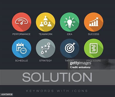 1 086 problem solution infographic high res illustrations getty images