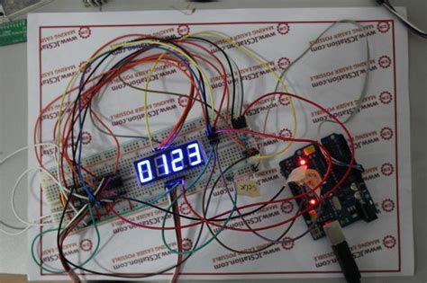 74hc595 digital led display based on arduino open electronics open