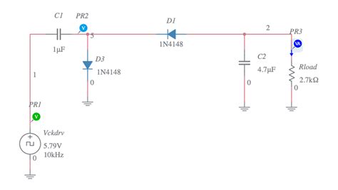 Capacitive Voltage Inverter V2 Multisim Live