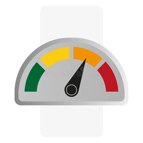 Color Speedometer Speed Meter Heating Temperature Scale Icon Vector Illustration Stock