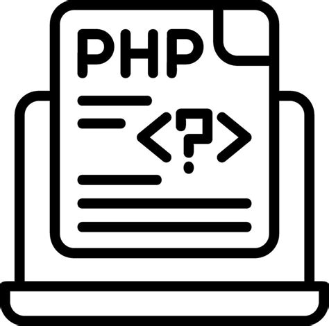 Php File Outline Style Element 57069268 Vector Art At Vecteezy
