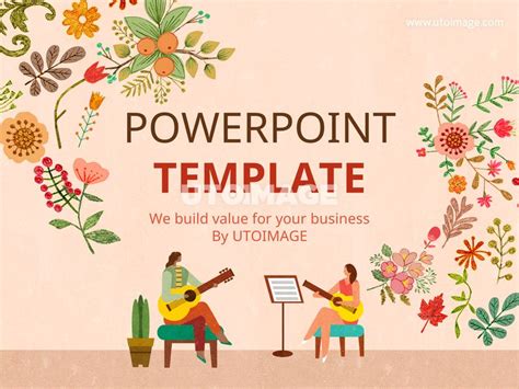 파워포인트 배경 예술 어쿠스틱 Btppt521 유토이미지 파워포인트 버스킹 노래 음악 가수 어쿠스틱 어쿠스틱가수 싱어송라이터 기타 연주 피아노