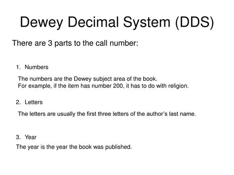 Dewey Decimal System Tutorial At Jack Oneill Blog
