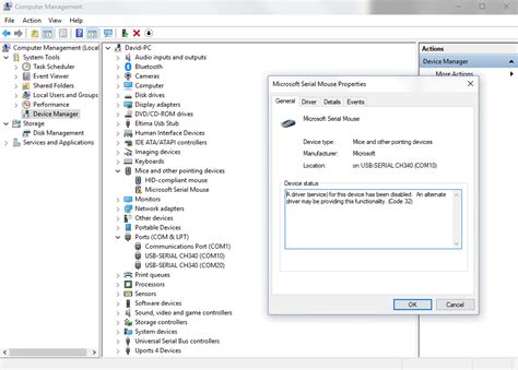 windows device misdetected as serial mouse stack overflow
