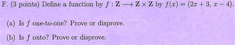 solved define a function by f z rightarrow z times z by