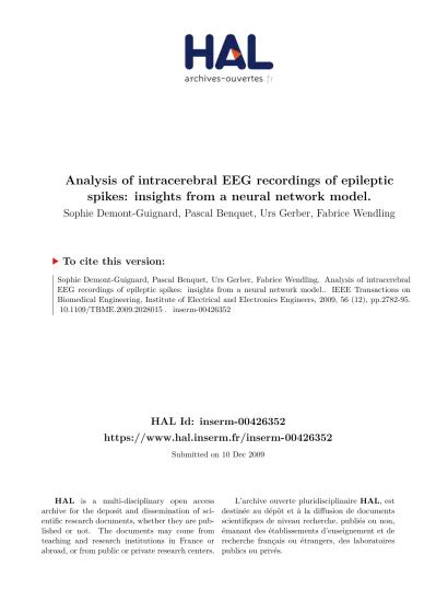 Analysis Of Intracerebral Eeg Recordings Of Epileptic Spikes Insights From A Neural Network Model