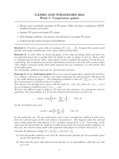 Exercises Week 7 Text Only Pdf Financial Economics Market Economics