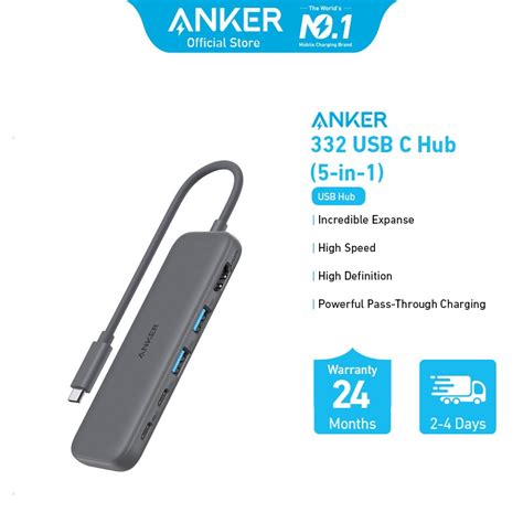 Anker USB C Hub In Adapter With Type C To HDMI USB C Port USB A Ports PD IN Port