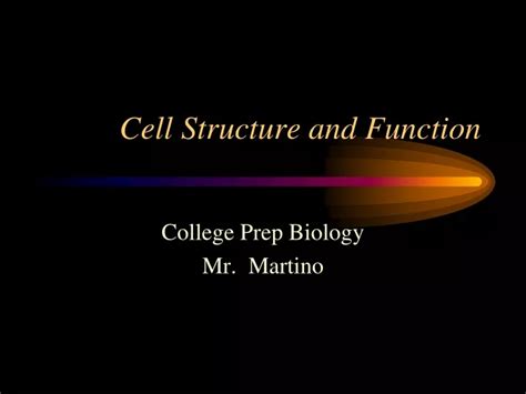 PPT Cell Structure And Function PowerPoint Presentation Free