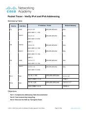 Verify IPv4 And IPv6 Addressing Complete Guide Course Hero