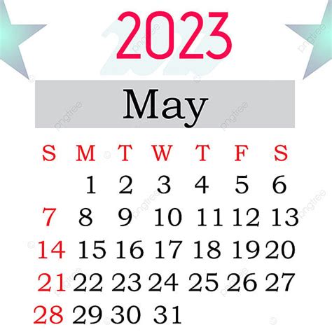 مايو 2023 شهر التقويم المتجه قالب تحميل مجاني على ينغتري