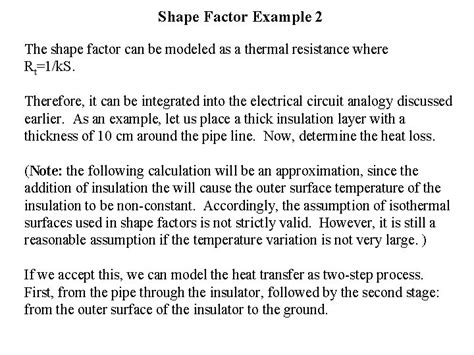 Shape Factor Example The Shape Factor Can