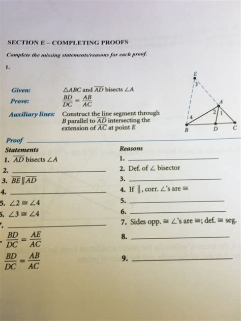 Solved Complete the missing statements/reasons for each | Chegg.com