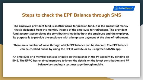 PPT How To Check PF Balance Through SMS PowerPoint Presentation Free Download ID 8172767