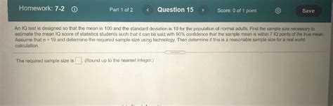 Solved Homework 7 2 0 Part 1 Of 2 Question 15 Score 0 Of