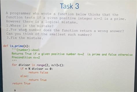 Solved Task 3 A Programmer Who Wrote A Function Below Thinks