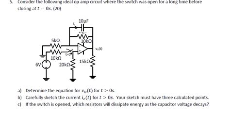Solved Consider The Following Ideal Op Circuit Where Chegg