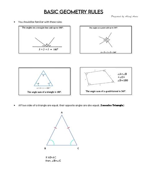 Basic Geometry Rules Pdf