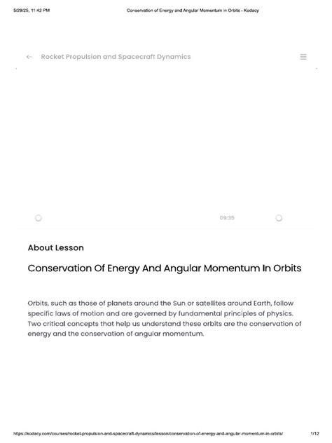 Energy And Angular Momentum In Orbits Pdf