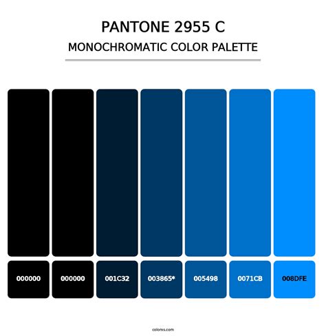 pantone 2955 c color palettes