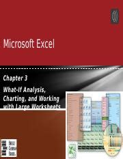 Excel Chapter Pptm Microsoft Excel Chapter What If Analysis Charting And Working