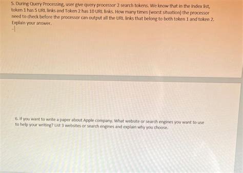 Solved 5 During Query Processing User Give Query Processor