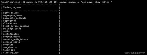 Openstack详解（十六）——openstack Nova安装与数据库配置nova数据库表清单 Csdn博客