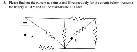 Solved Please Find Out The Current At Point A And B Chegg Com