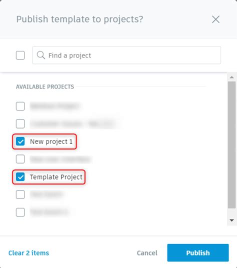 unable to publish account checklist templates to a project in bim 360