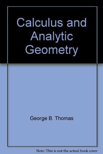 calculus analytic geometry by thomas finney abebooks
