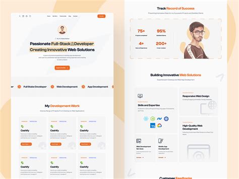 portfolio website design full stack developer by ahmed jamal on dribbble