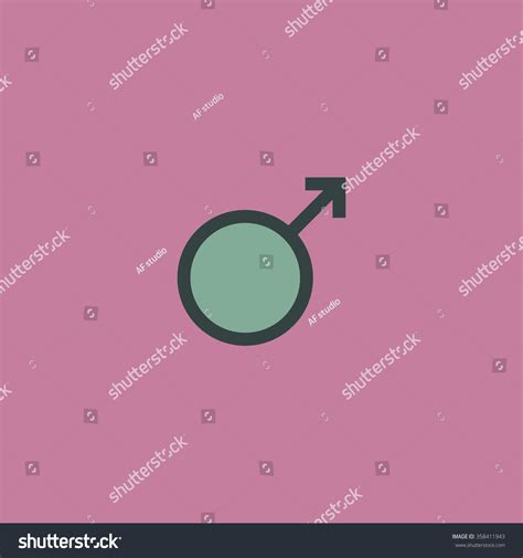 Male Sex Symbol Retro Dim Color Stock Vector Royalty Free 358411943