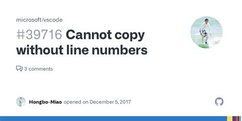 cannot copy without line numbers · issue 39716 · microsoft vscode · github