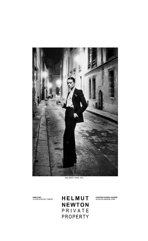 Helmut Newton Rue Abriot Paris 1975 Private Property Exhibition