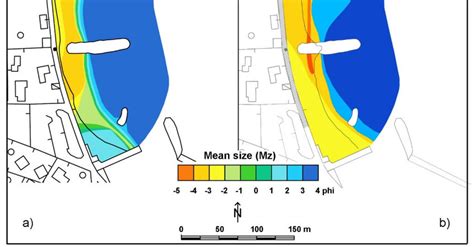 Sediment Mean Size Mz In June 2007 A And May 2009 B Download Scientific Diagram