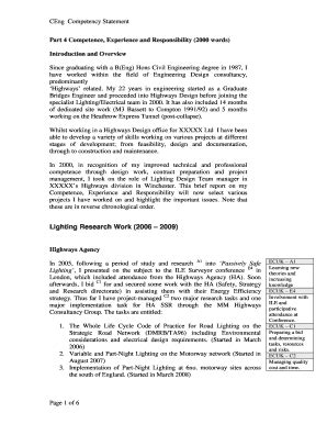 Fillable Online CEng Example Competency Statement Fax Email Print PdfFiller