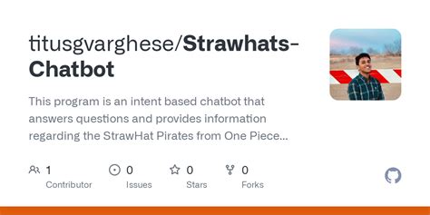Github Titusgvarghese Strawhats Chatbot This Program Is An Intent Based Chatbot That Answers